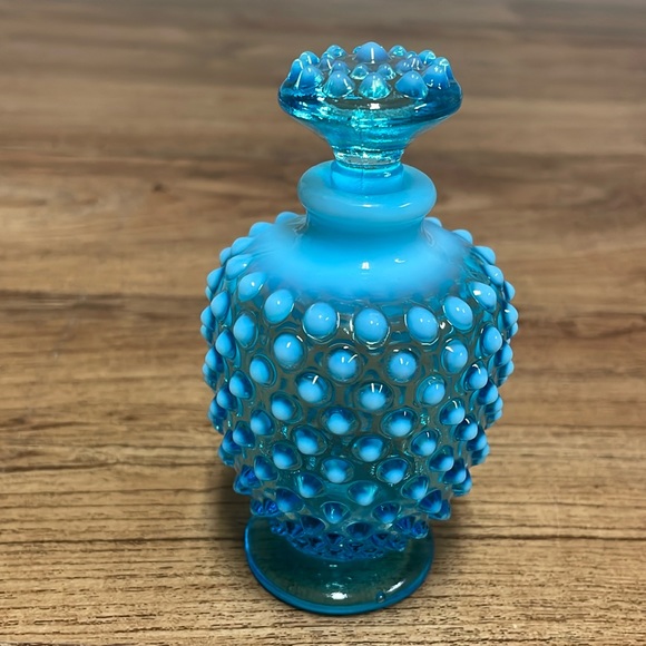 Fenton | Art | Fenton Blue Opalescent Hobnail Glassperfume Bottle And ...